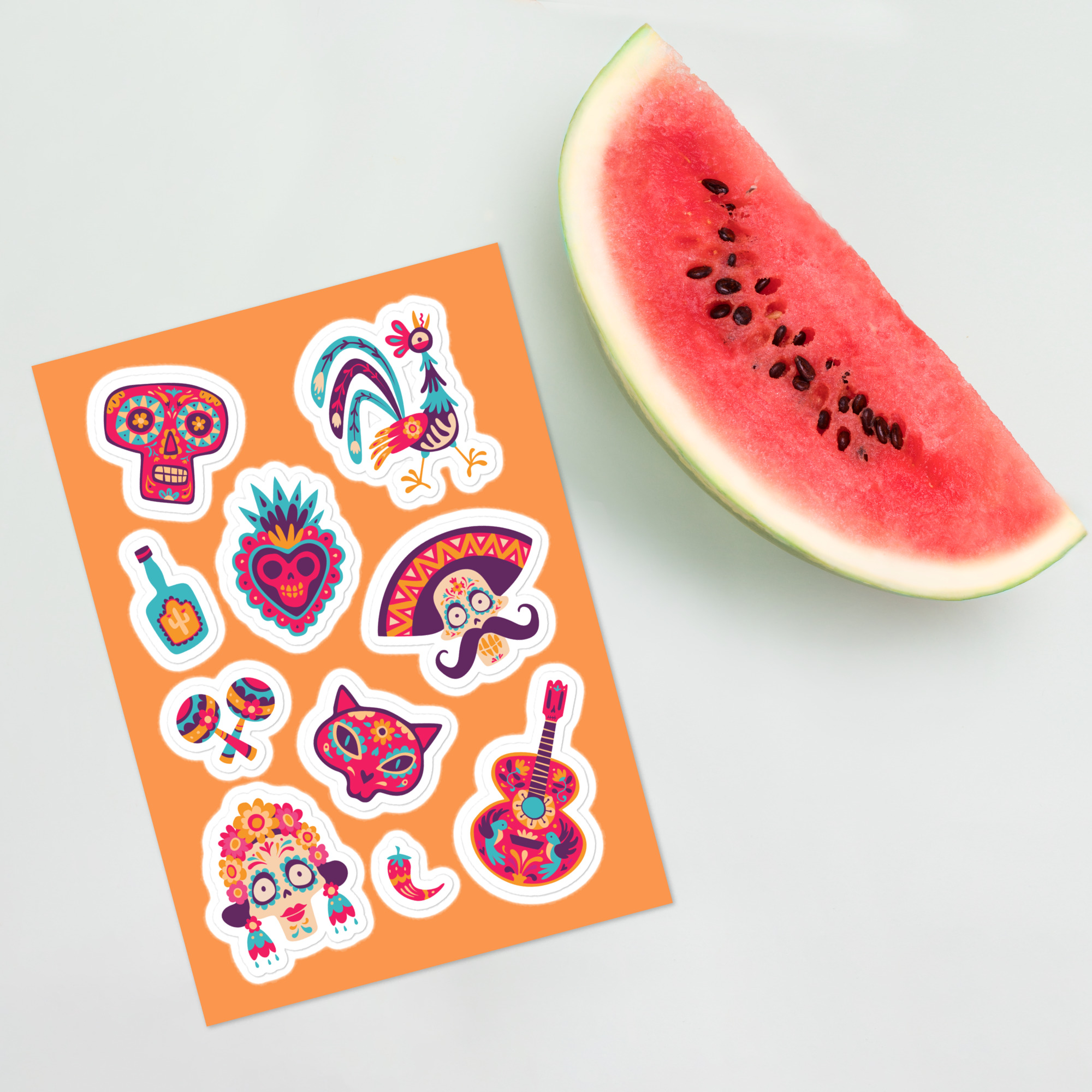 Día de los Muertos Sticker Sheet | Sloth Mood
