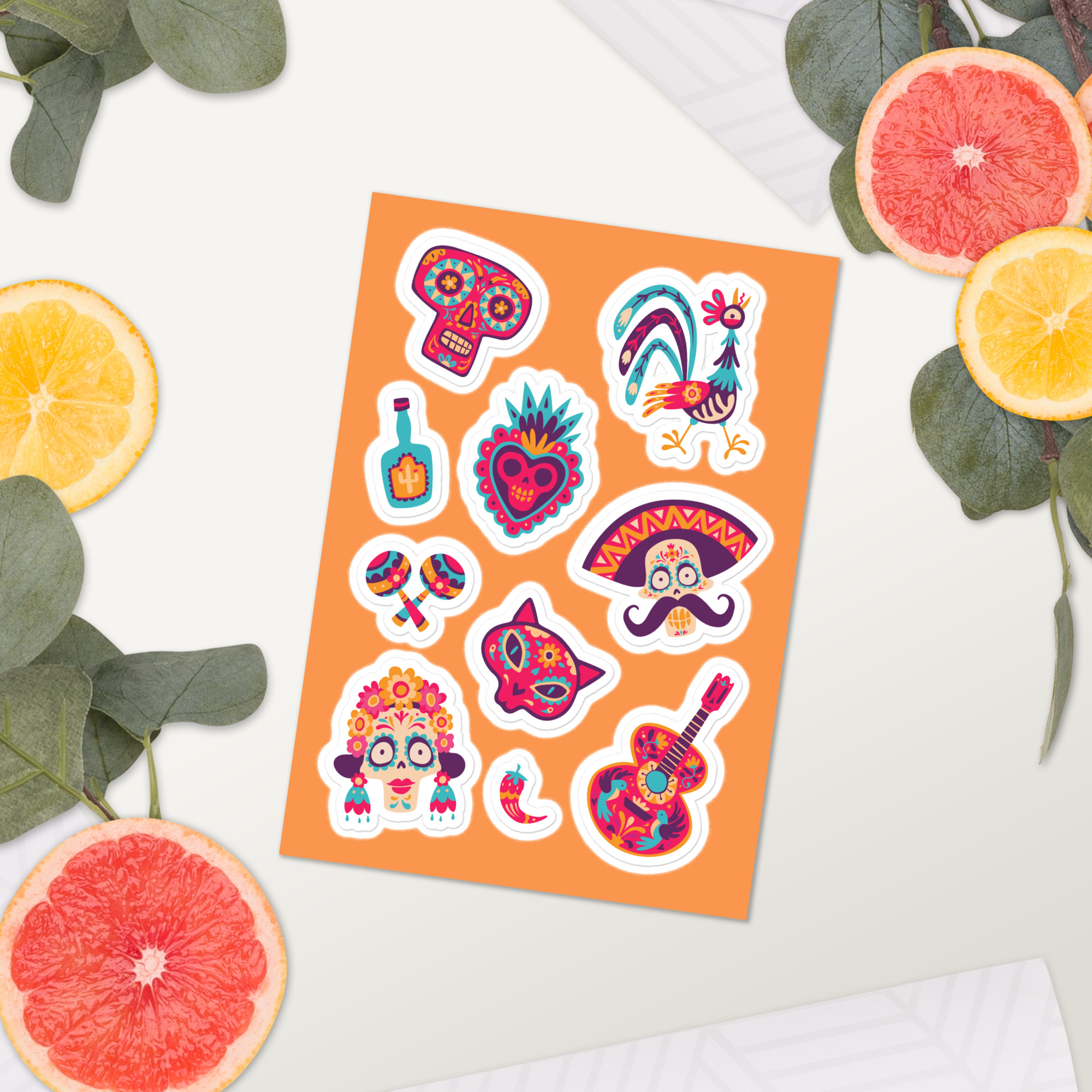 Día de los Muertos Sticker Sheet | Sloth Mood